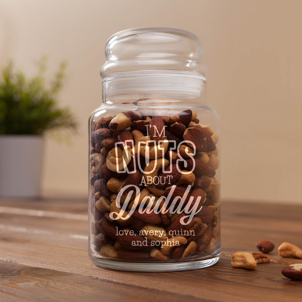 Nuts About Daddy Personalized Treat Jar – Personalized Planet