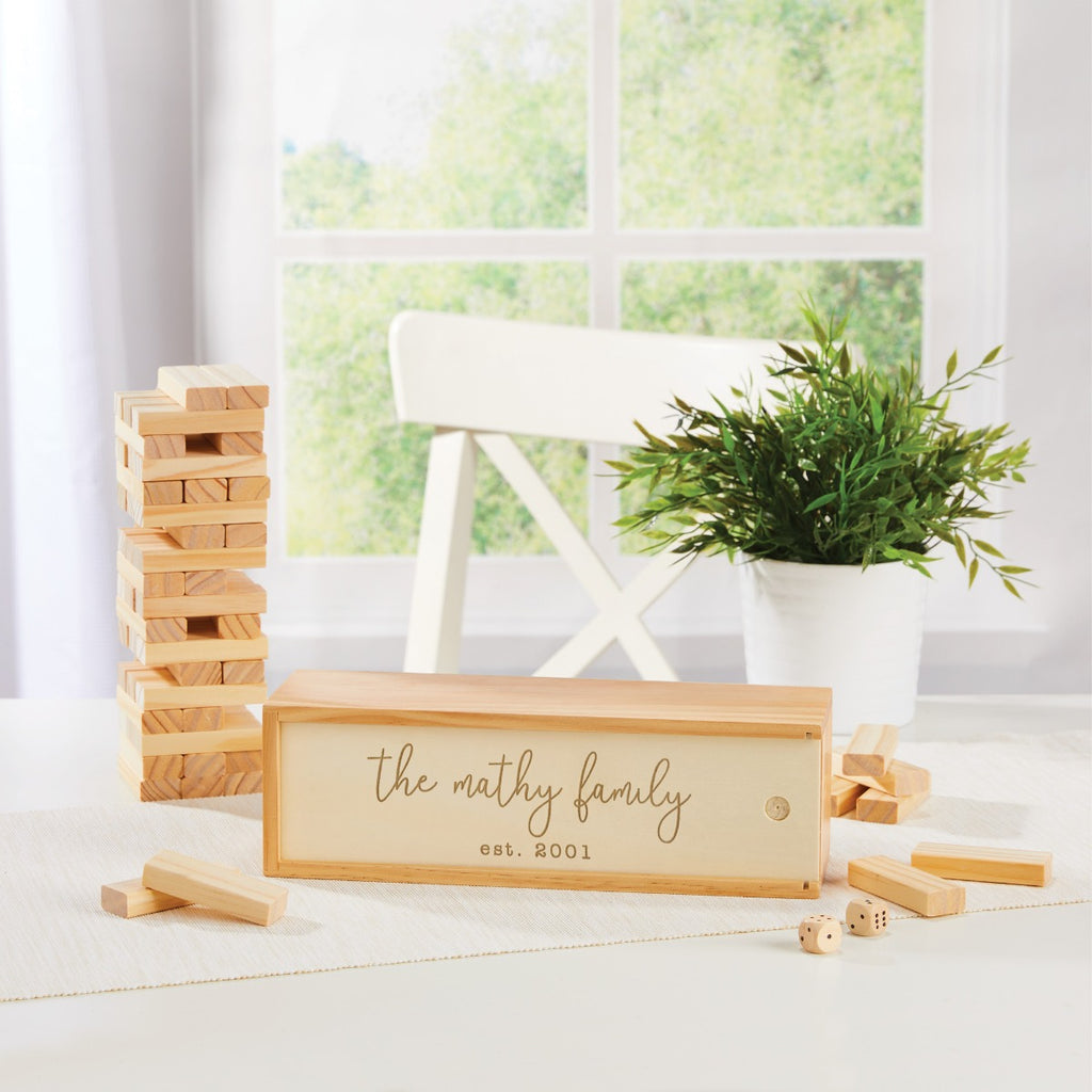 Personalized Wood Tower Tumbling Game – Personalized Planet