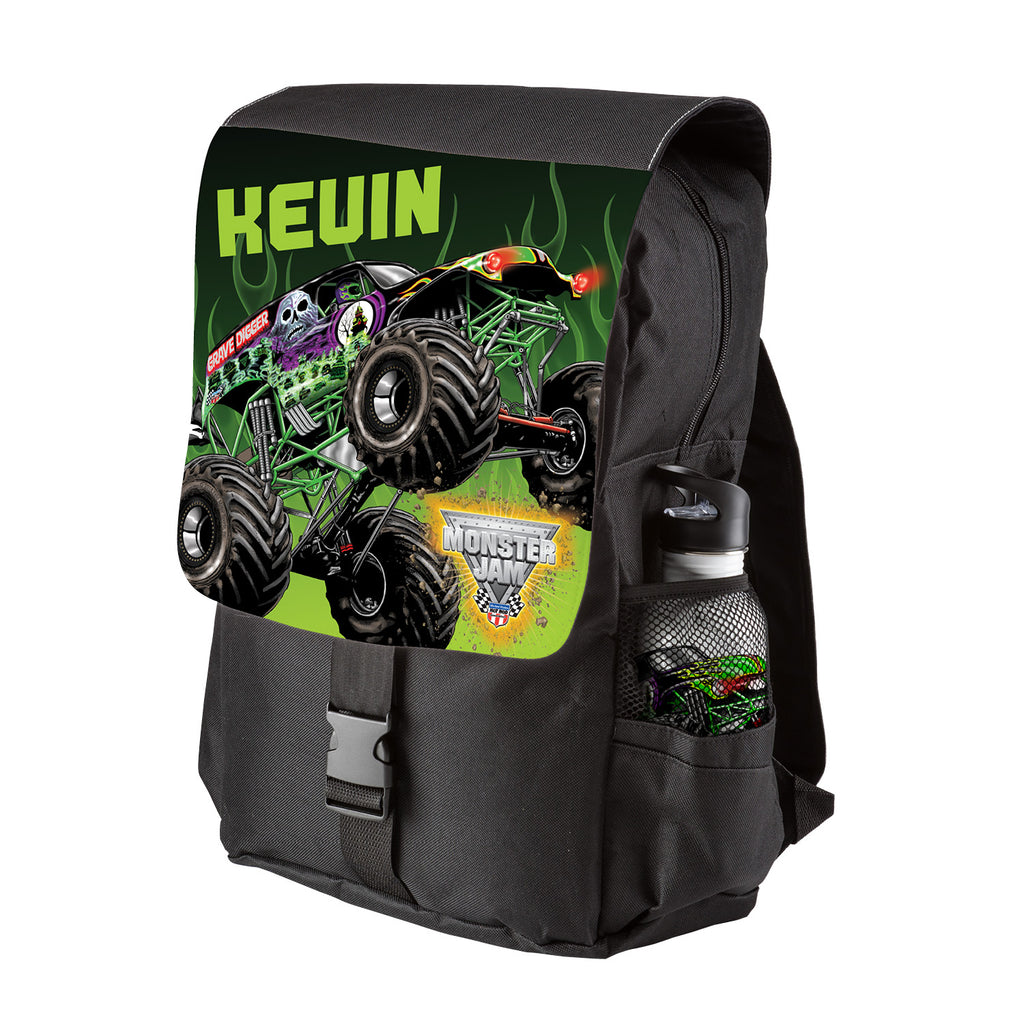 Monster Jam Grave Digger Black Youth Backpack – Personalized Planet