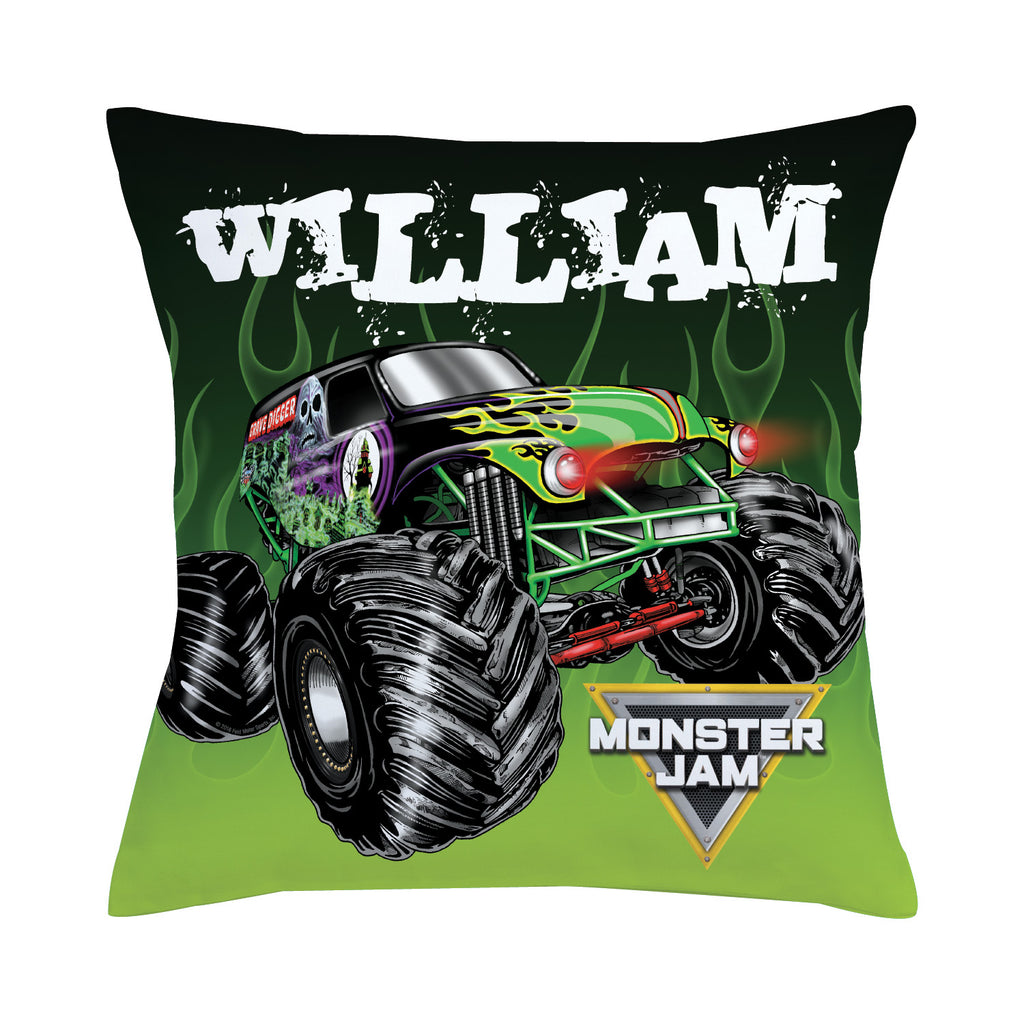 Monster Jam Grave Digger Throw Pillow – Personalized Planet