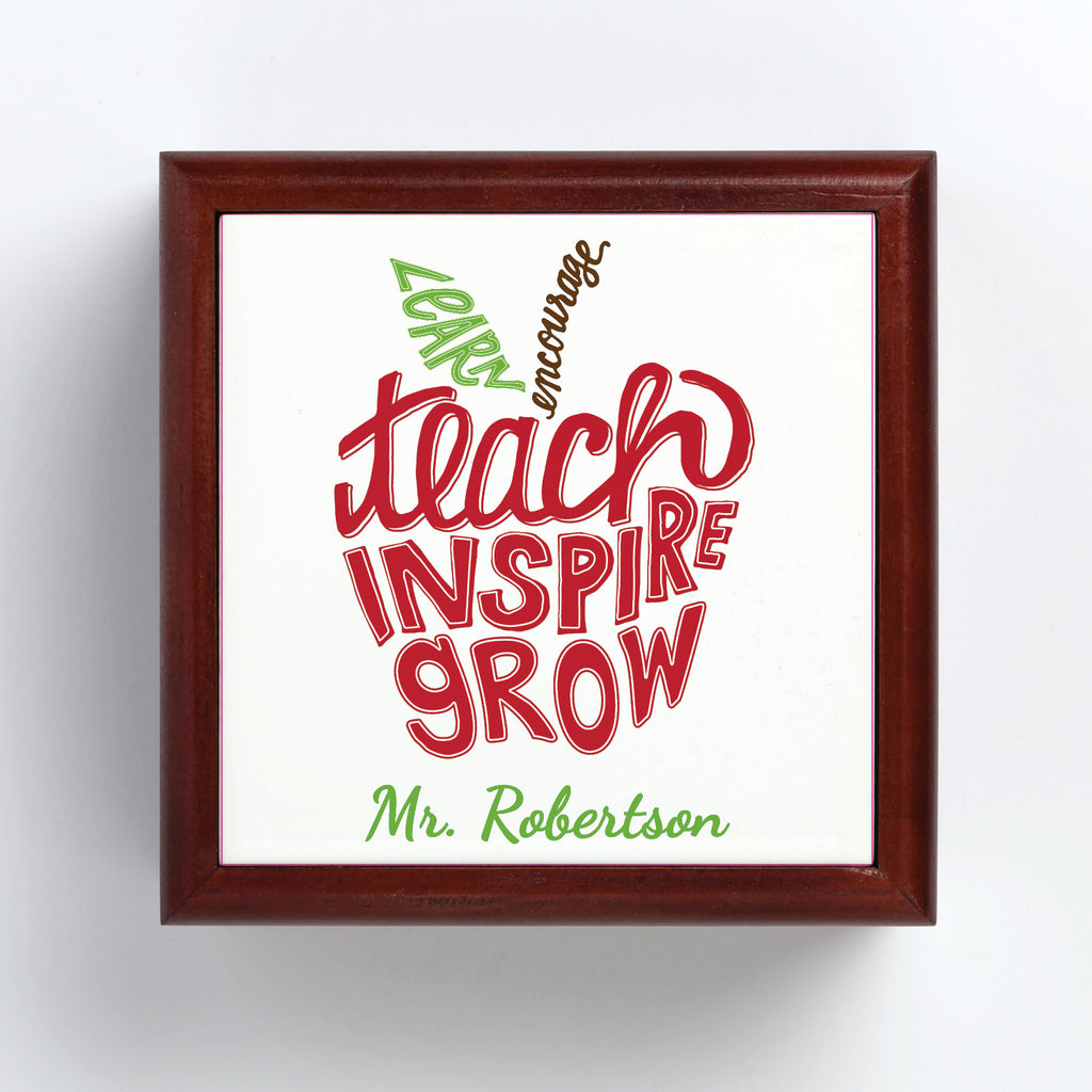 Teach, Inspire, Grow Personalized Keepsake Box – Personalized Planet