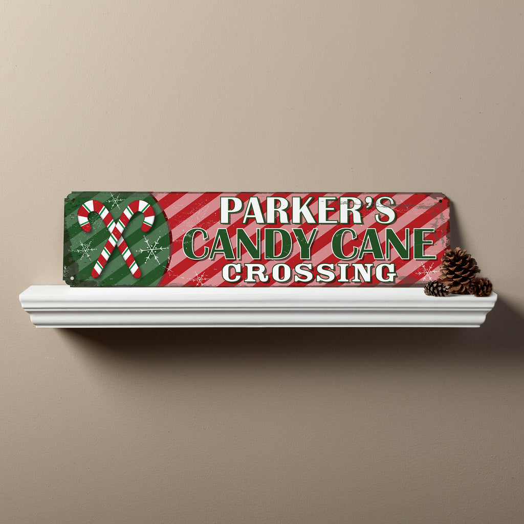 Candy Cane Crossing Personalized Street Sign – Personalized Planet