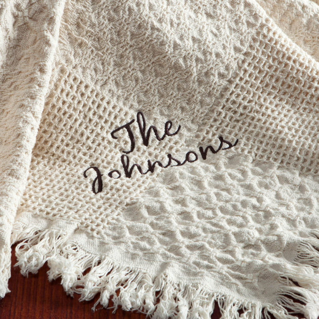 Personalized Woven Throw---Script Font – Personalized Planet