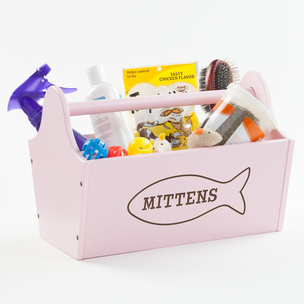 Sweet Cat Personalized Pink Storage Caddy – Personalized Planet