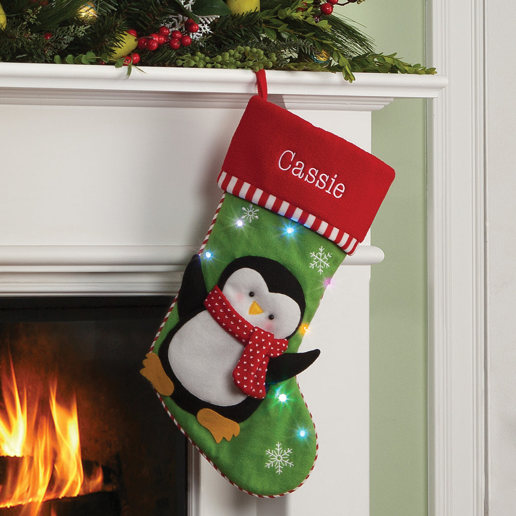 Personalized LED Character Stocking--Penguin – Personalized Planet