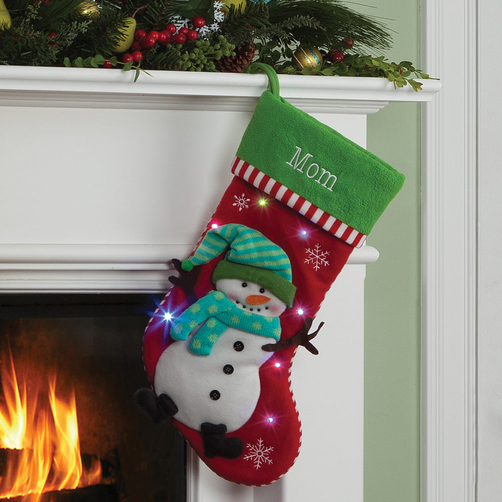 Personalized LED Character Stocking--Snowman – Personalized Planet