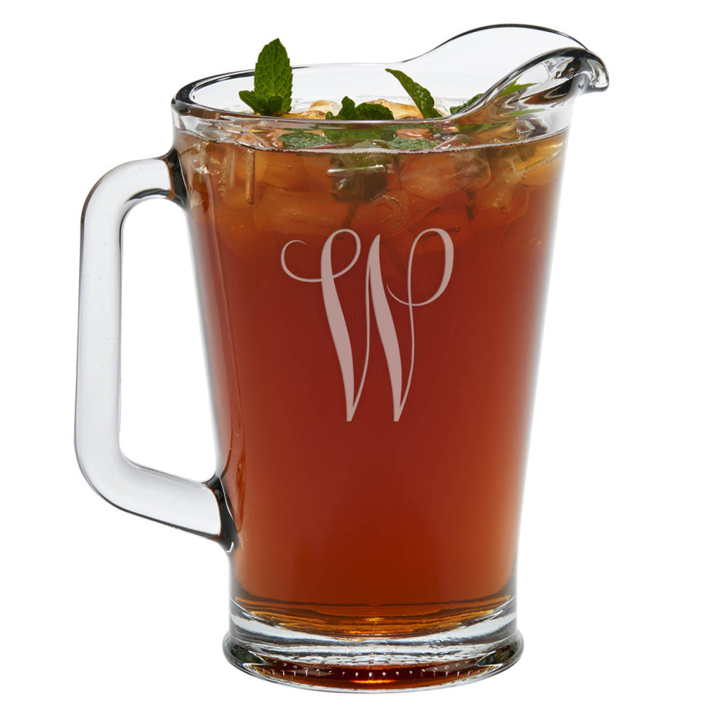 Personalized Script Initial Glass Pitcher – Personalized Planet