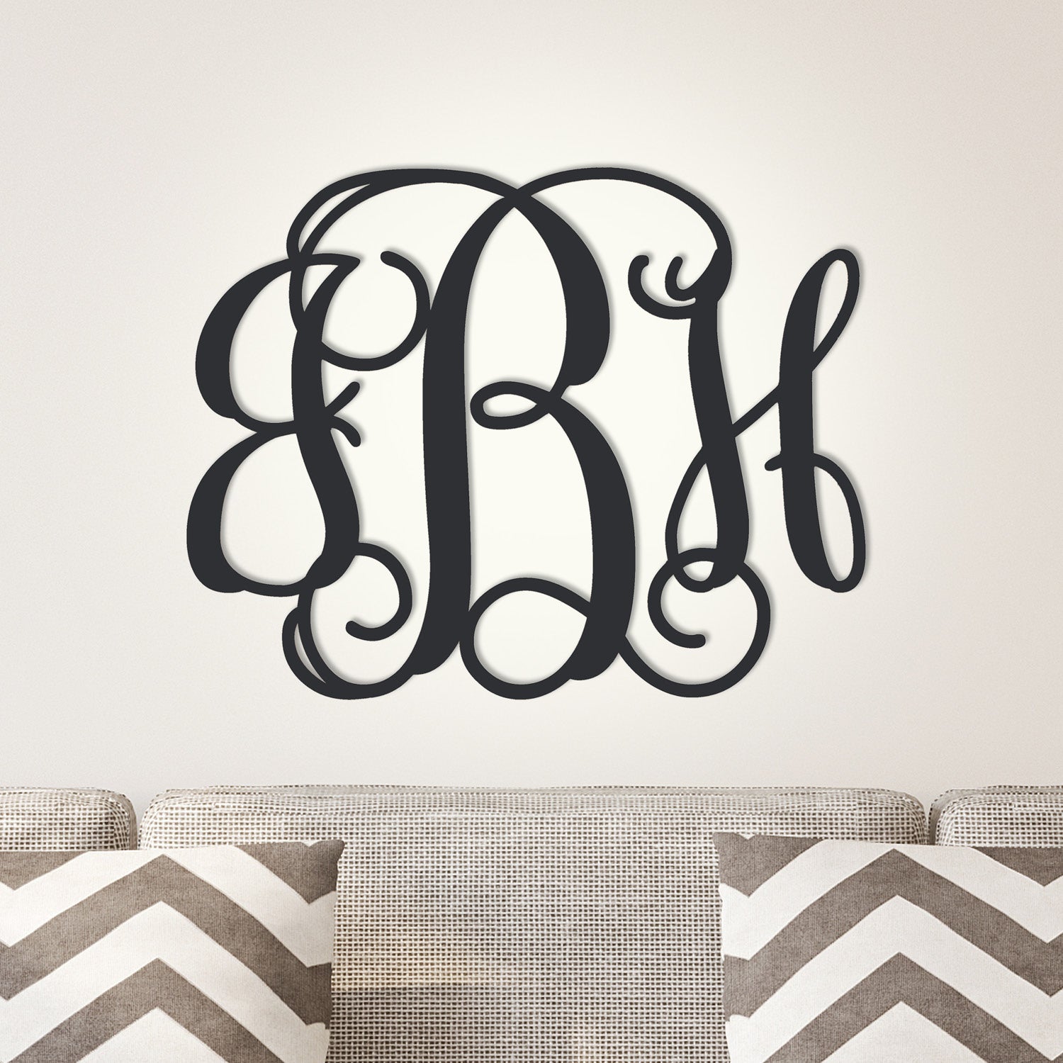 Personalized Black Oversized Wood Monogram Plaque – Personalized Planet