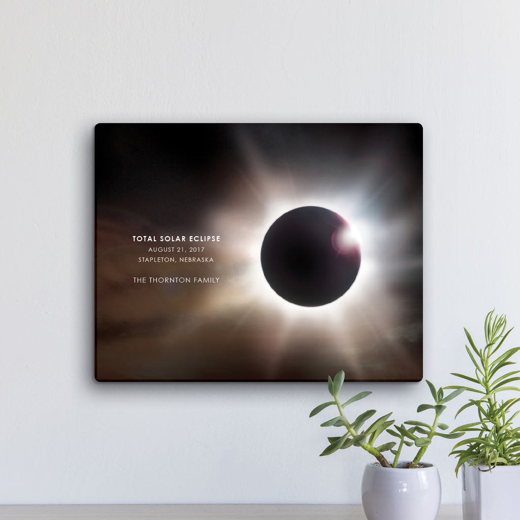 Total Solar Eclipse Personalized 11x14 Canvas – Personalized Planet