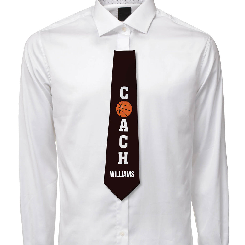Personalized BASKETBALL Coach Tie – Personalized Planet