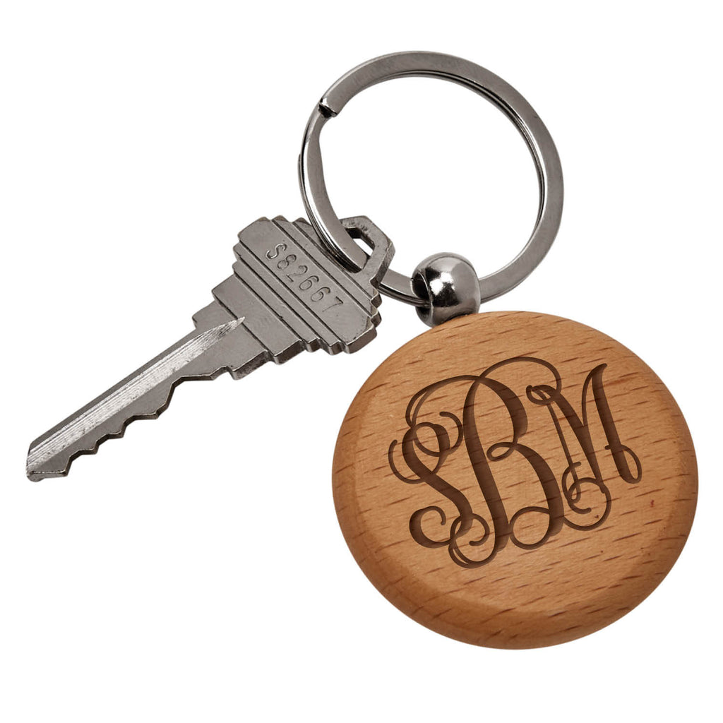 My Monogram Personalized Wood Key Chain – Personalized Planet
