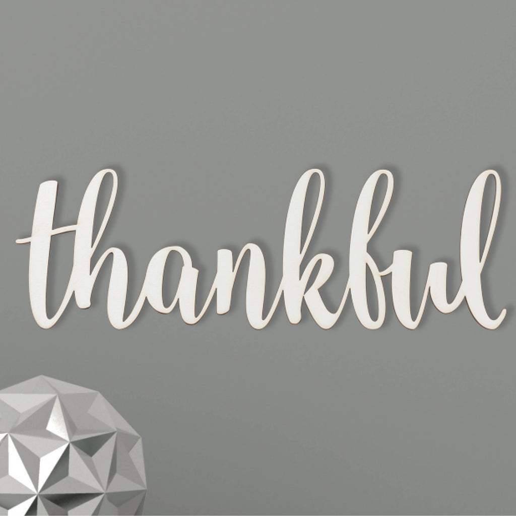 Thankful White Wood D – Personalized Planet