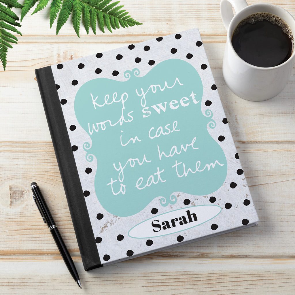 Sandra Magsamen Keep Your Words Sweet Personalized Notebook ...