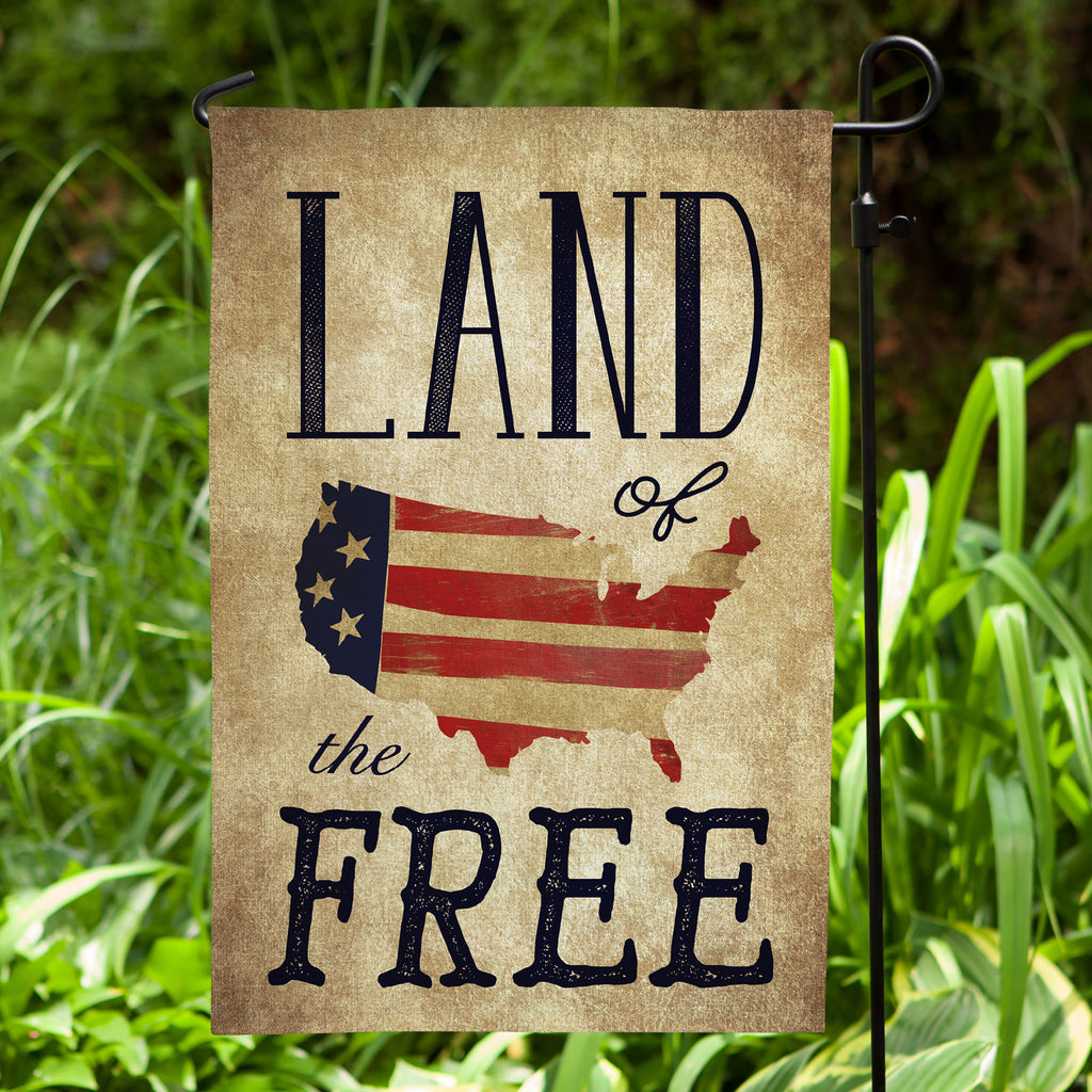 Land Of The Free Garden Flag – Personalized Planet