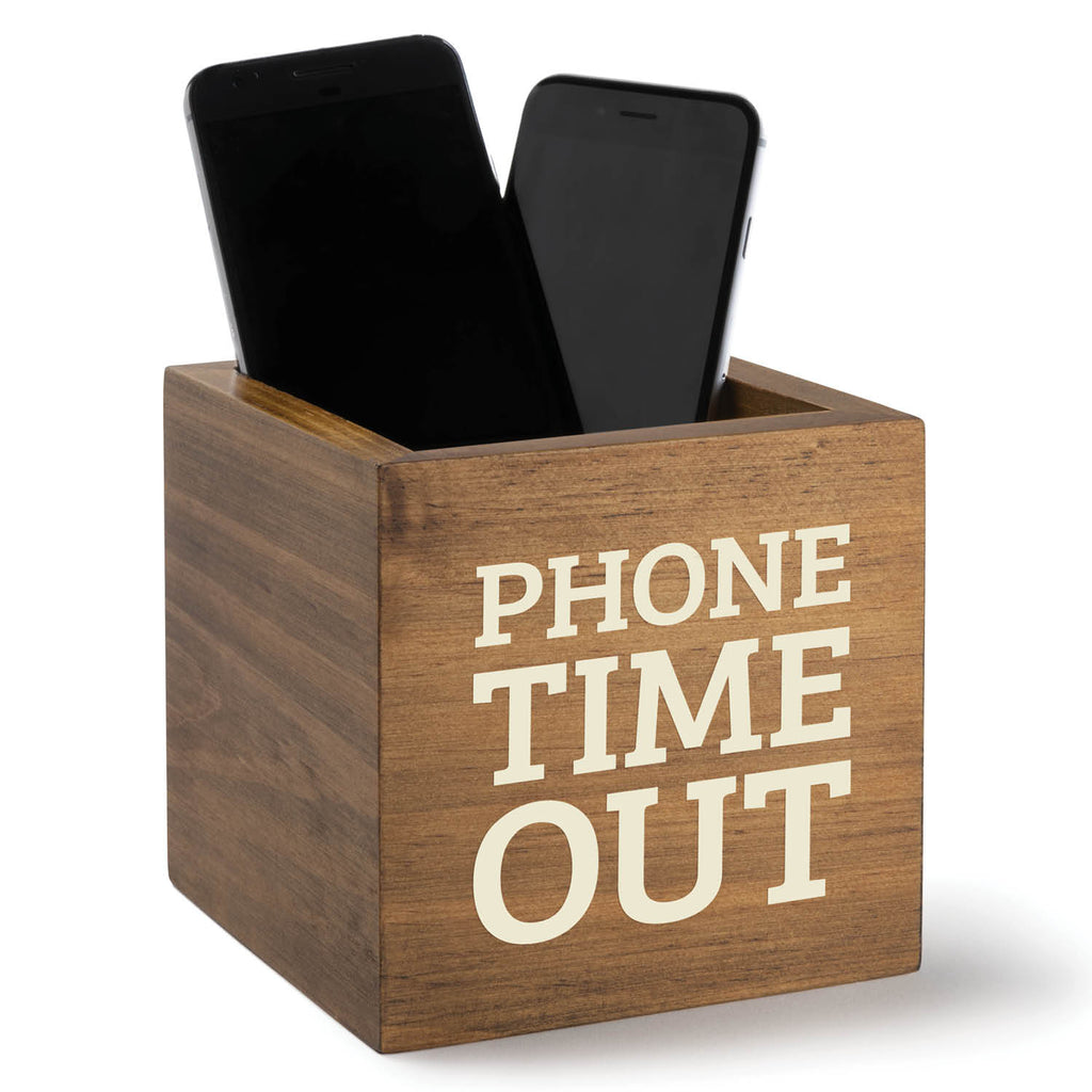 Phone Time Out Wood Storage Box – Personalized Planet