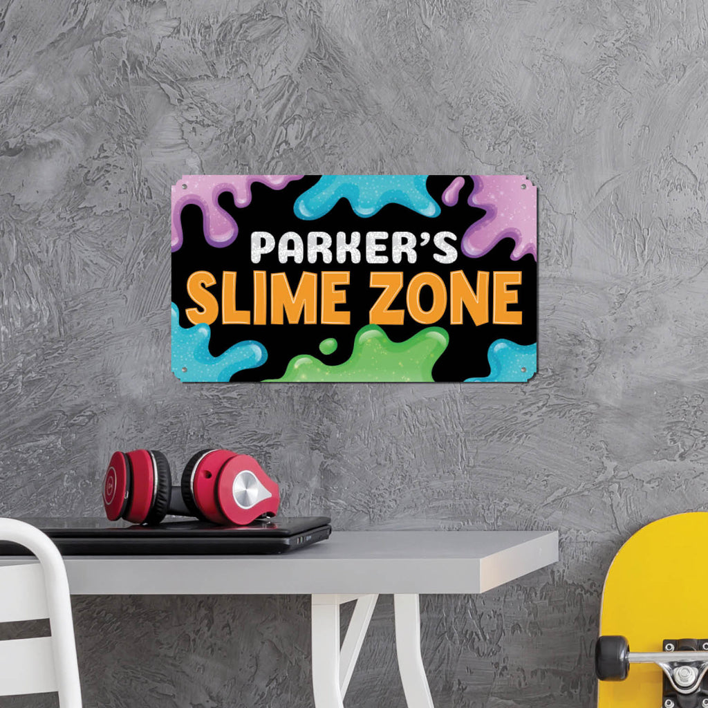 Slime Zone Personalized Metal Sign – Personalized Planet