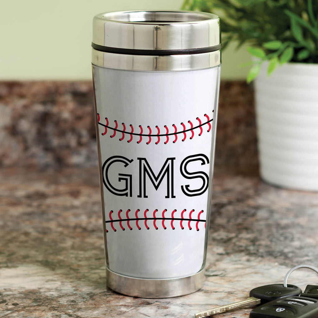 Baseball Monogram Travel Mug – Personalized Planet