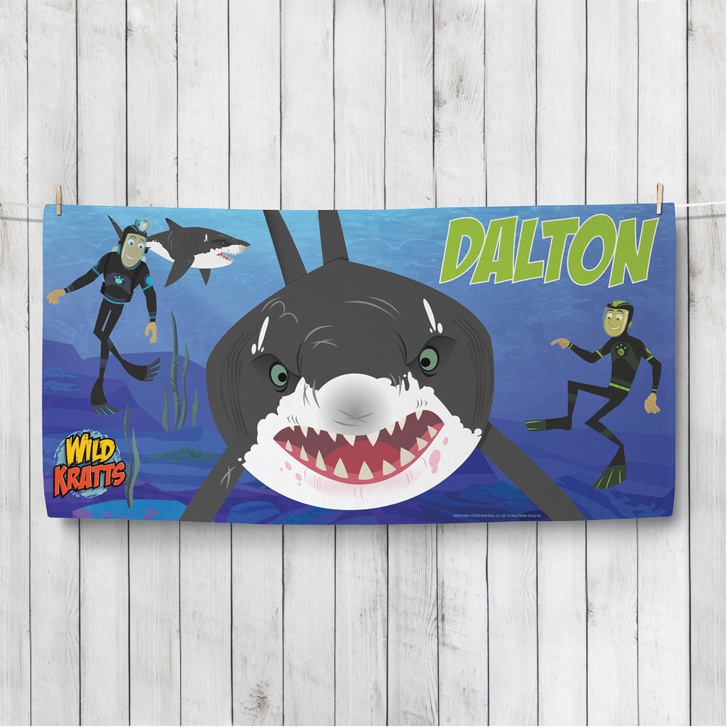 Wild Kratts Shark Week Plush Beach Towel – Personalized Planet