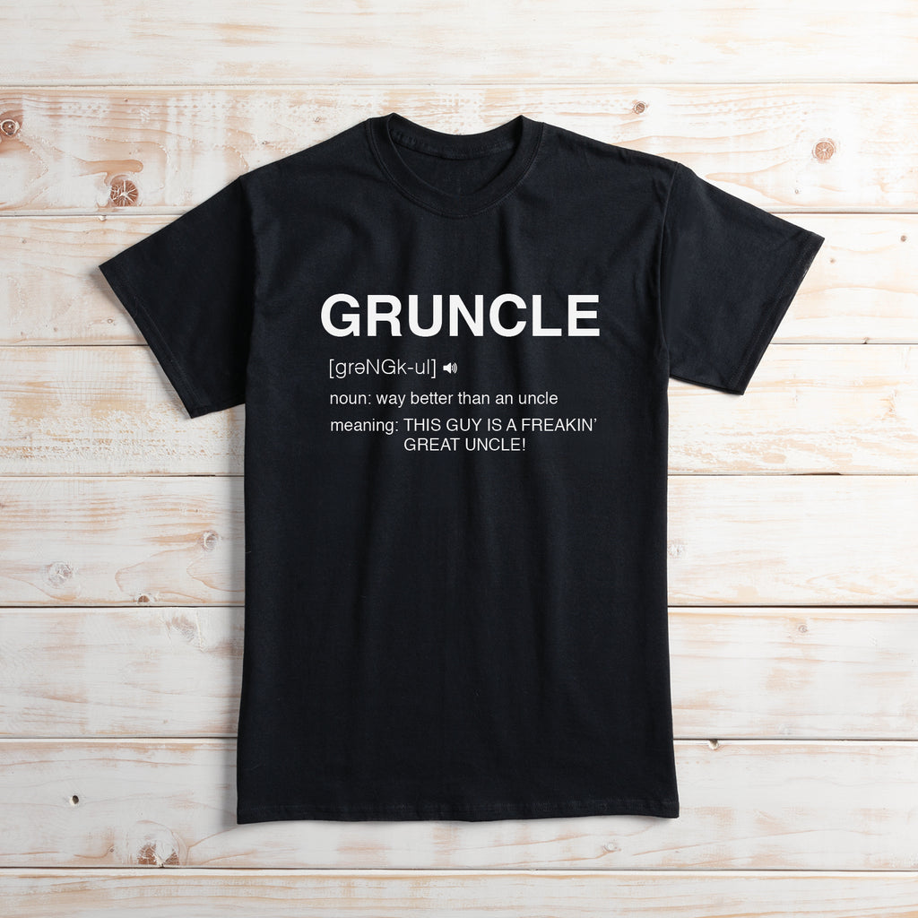 Gruncle Black Adult T-Shirt – Personalized Planet