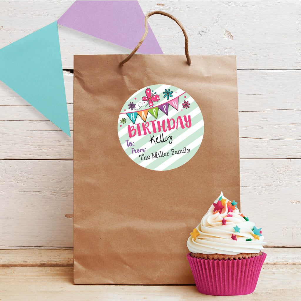 Rainbow Personalized Birthday Sticker Set – Personalized Planet