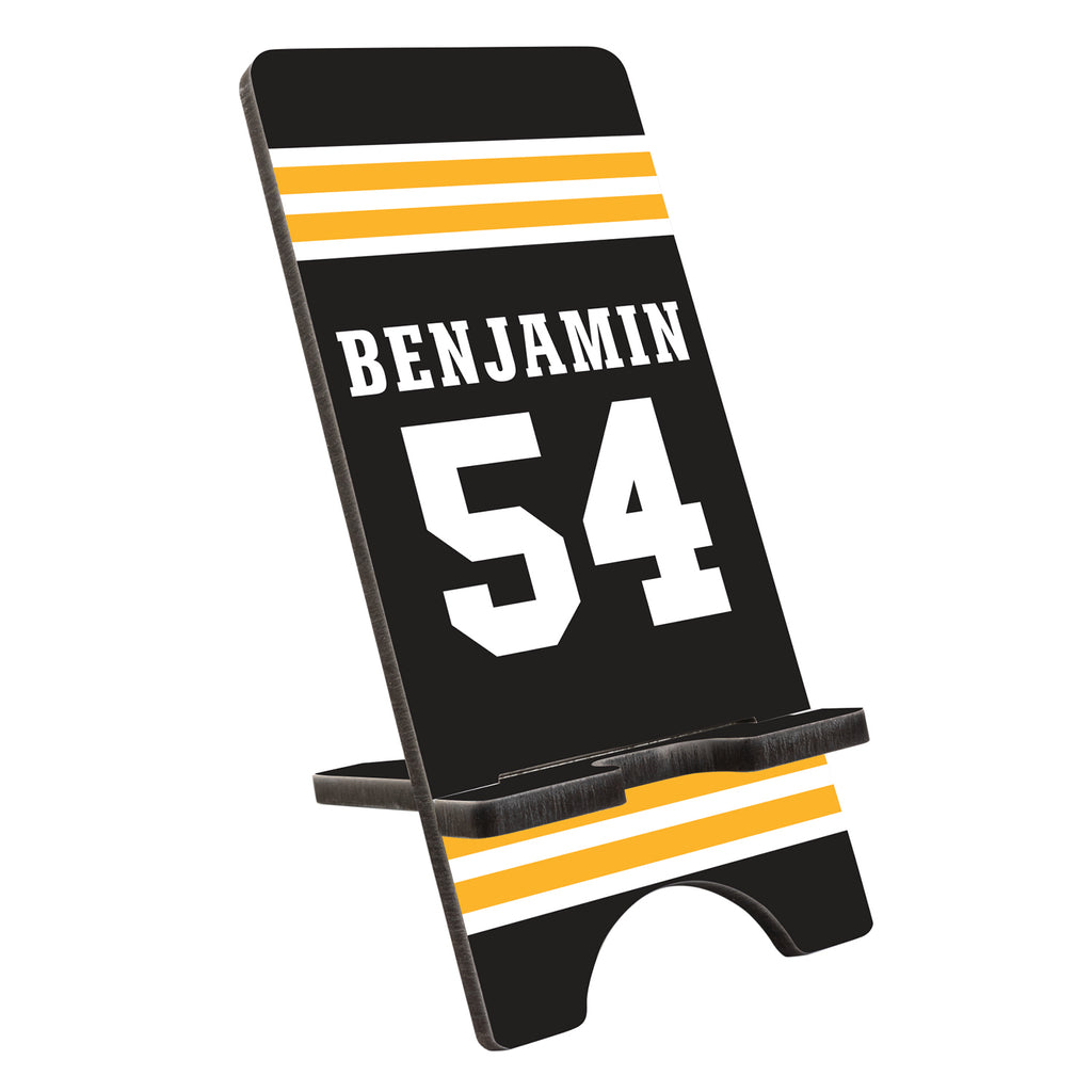Sports Team Personalized Phone Stand (Black/Gold) – Personalized Planet