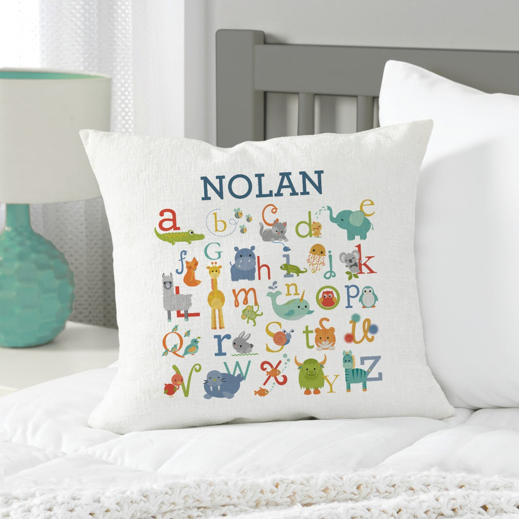 ABCs Primary Colors Personalized 17" Throw Pillow – Personalized Planet