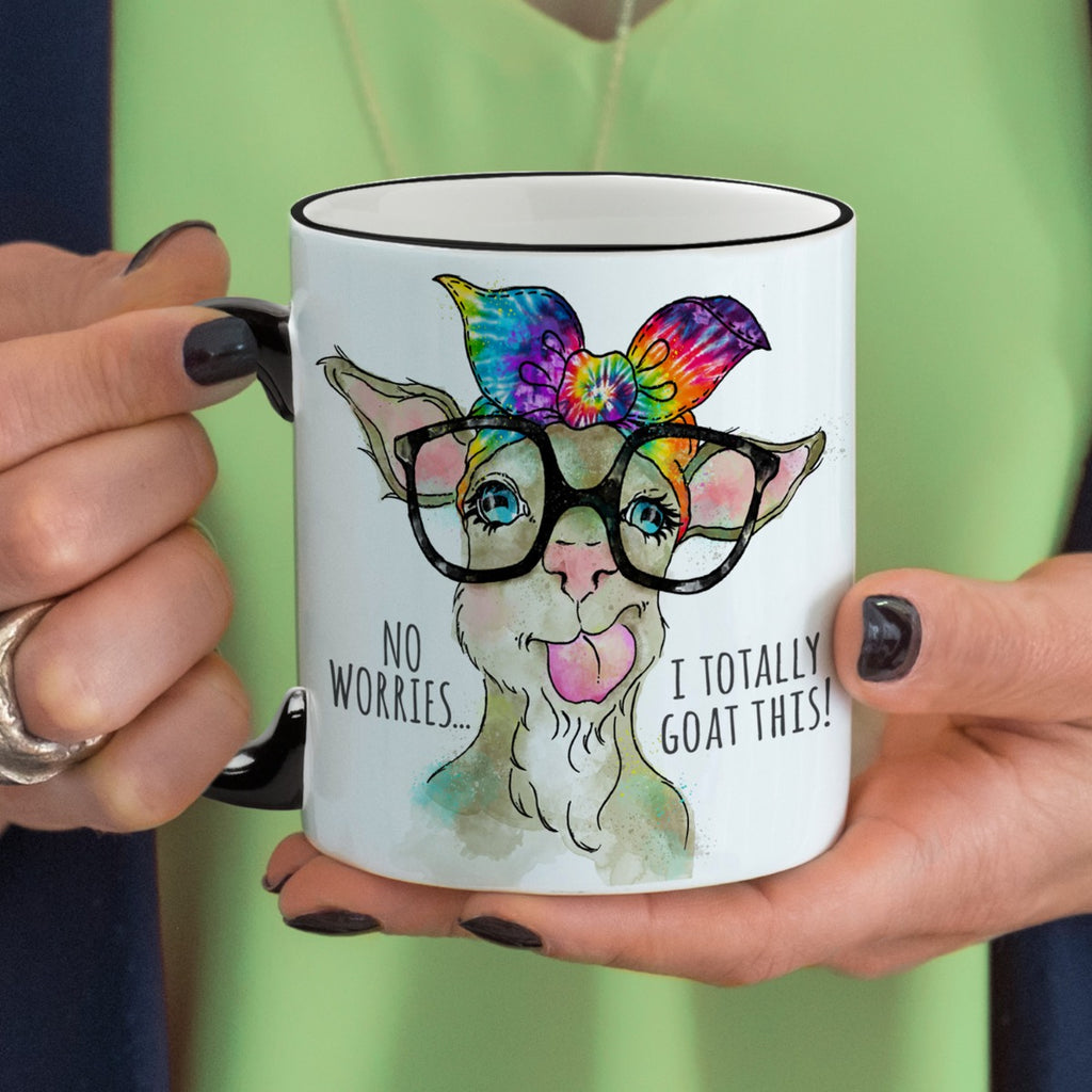 I Goat This! Black Rim and Handle Coffee Mug – Personalized Planet
