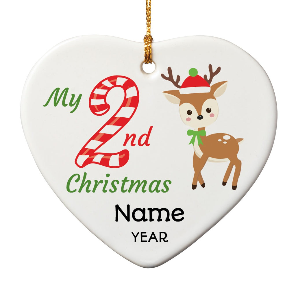 My 2nd Christmas Reindeer Ornament – Personalized Planet