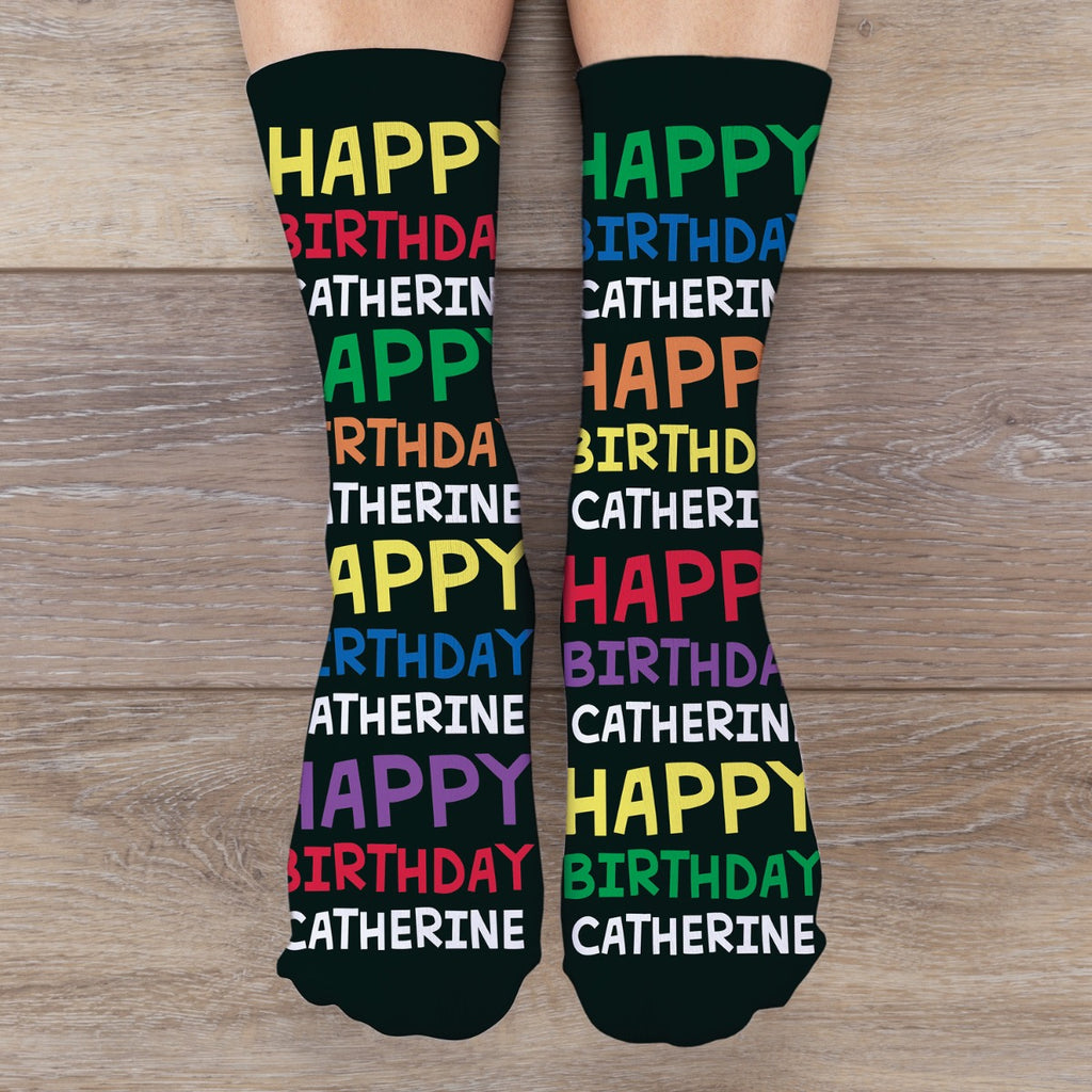 Happy Birthday Socks – Personalized Planet