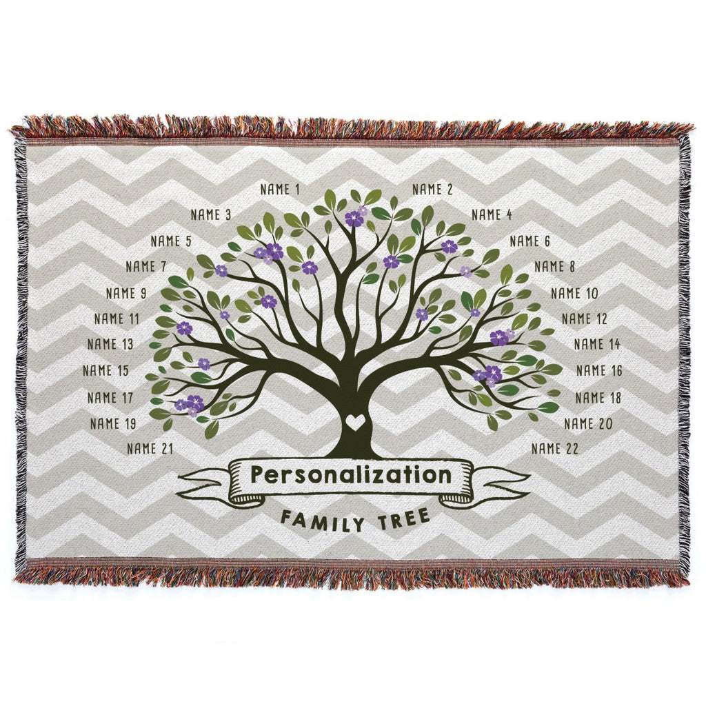 Family Tree Throw Blanket – Personalized Planet