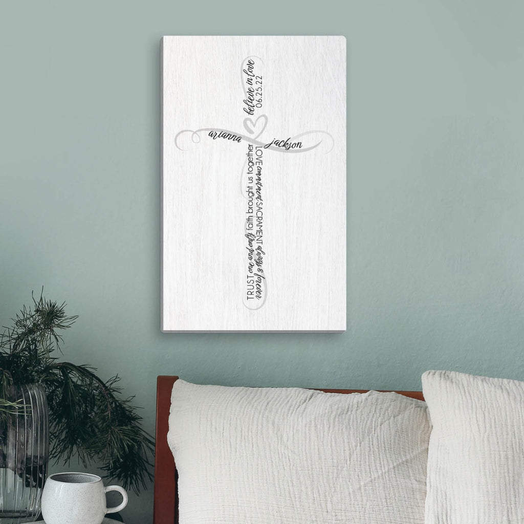 Wedding cross 10x16 camvas – Personalized Planet