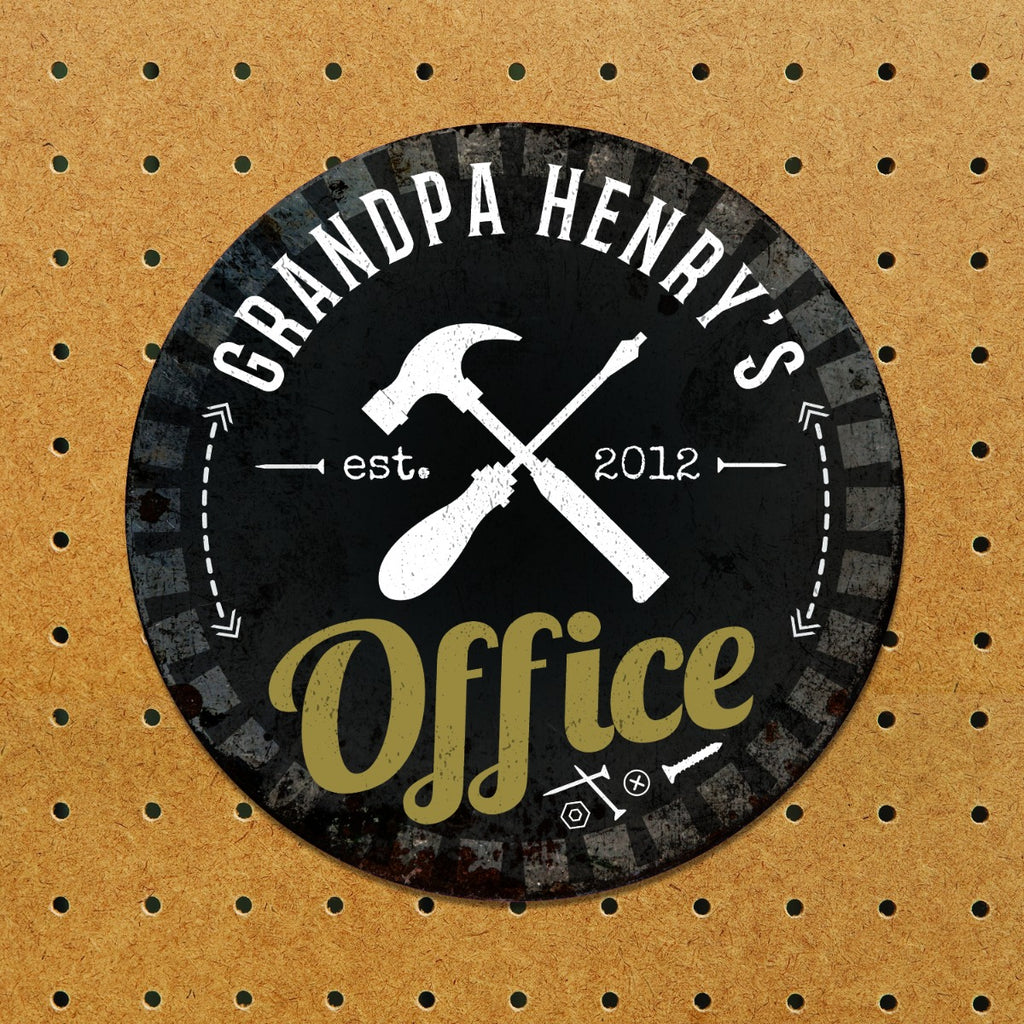 Retro Tool Round Metal Sign – Personalized Planet
