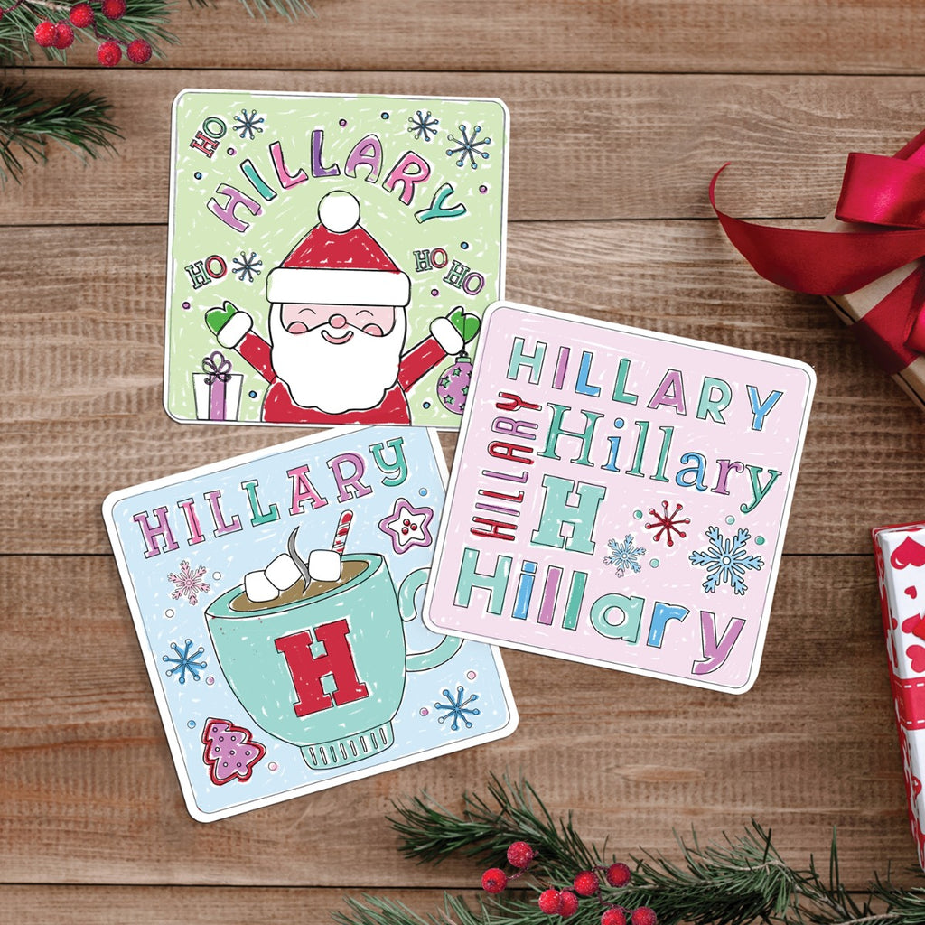 DIY Kids Holiday Sticker Set – Personalized Planet