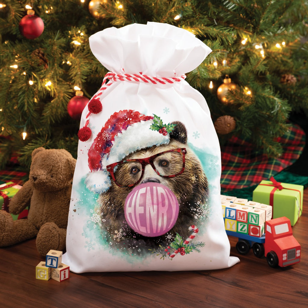 Holiday Bubble Gum Bear Gift Bag – Personalized Planet