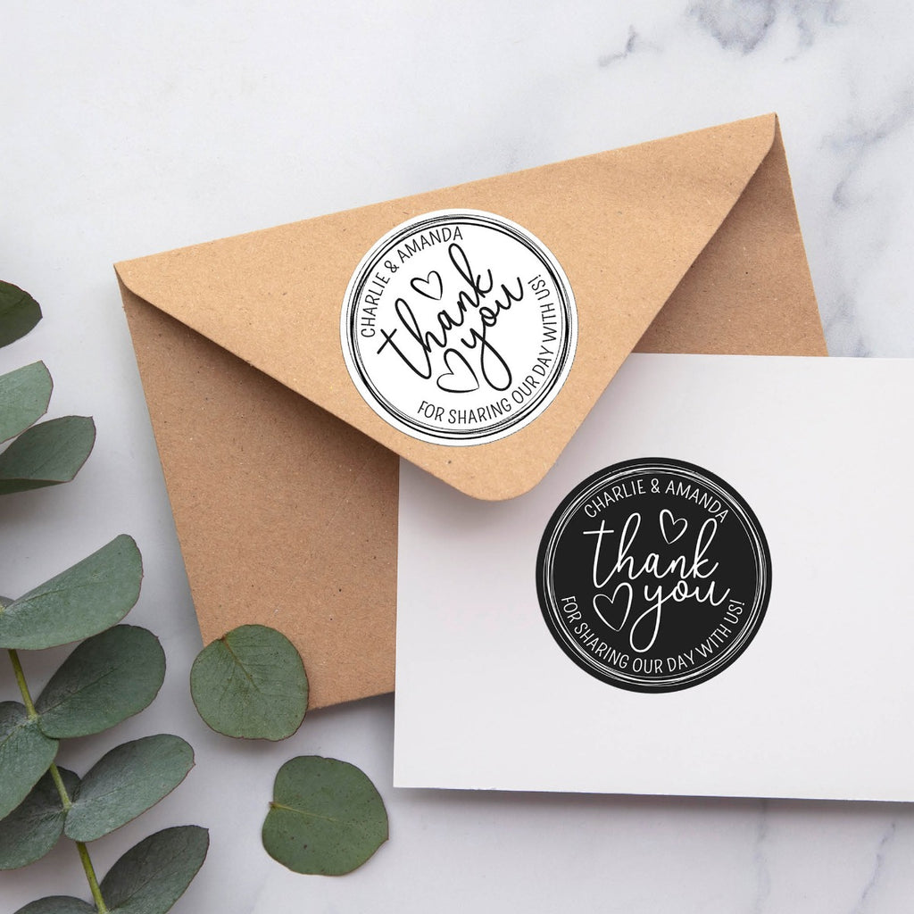 Thank You Sticker Set of 48 – Personalized Planet