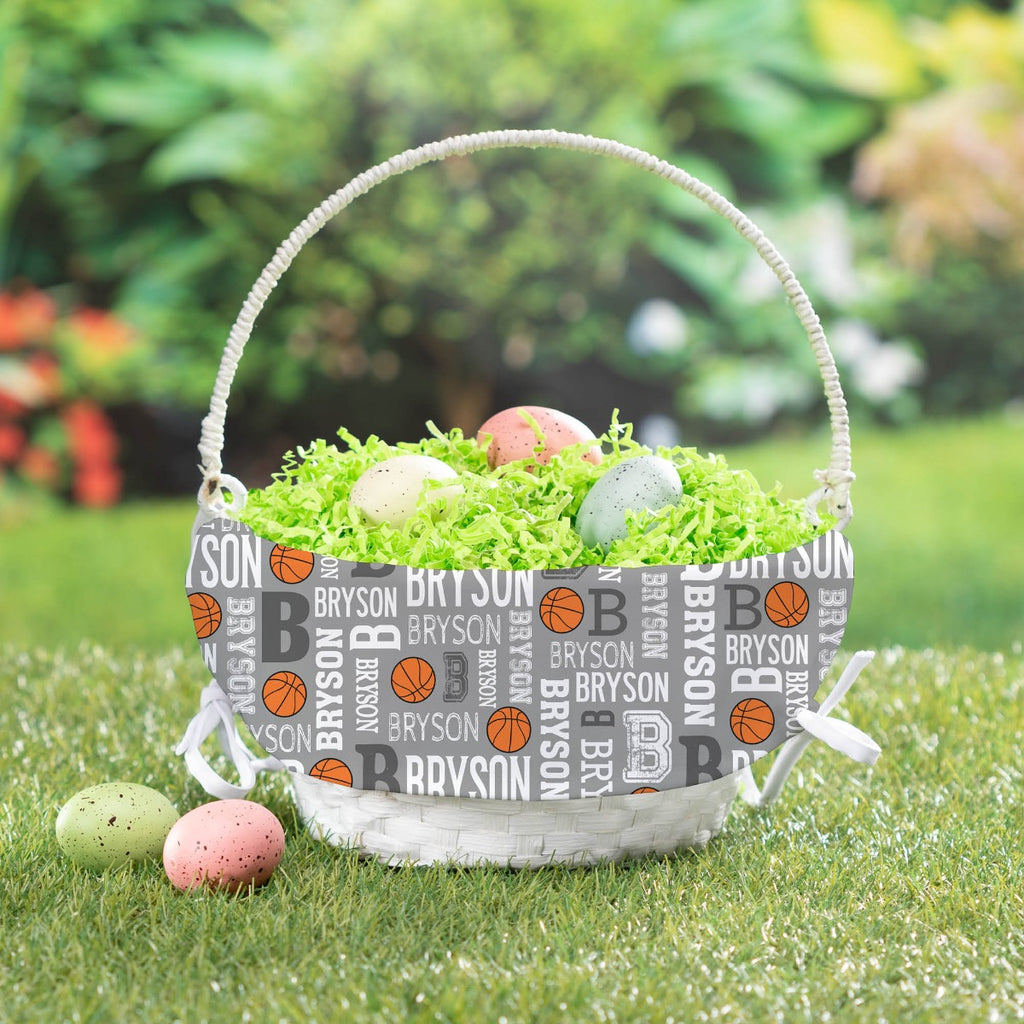 Basketball Easter Basket with Liner – Personalized Planet