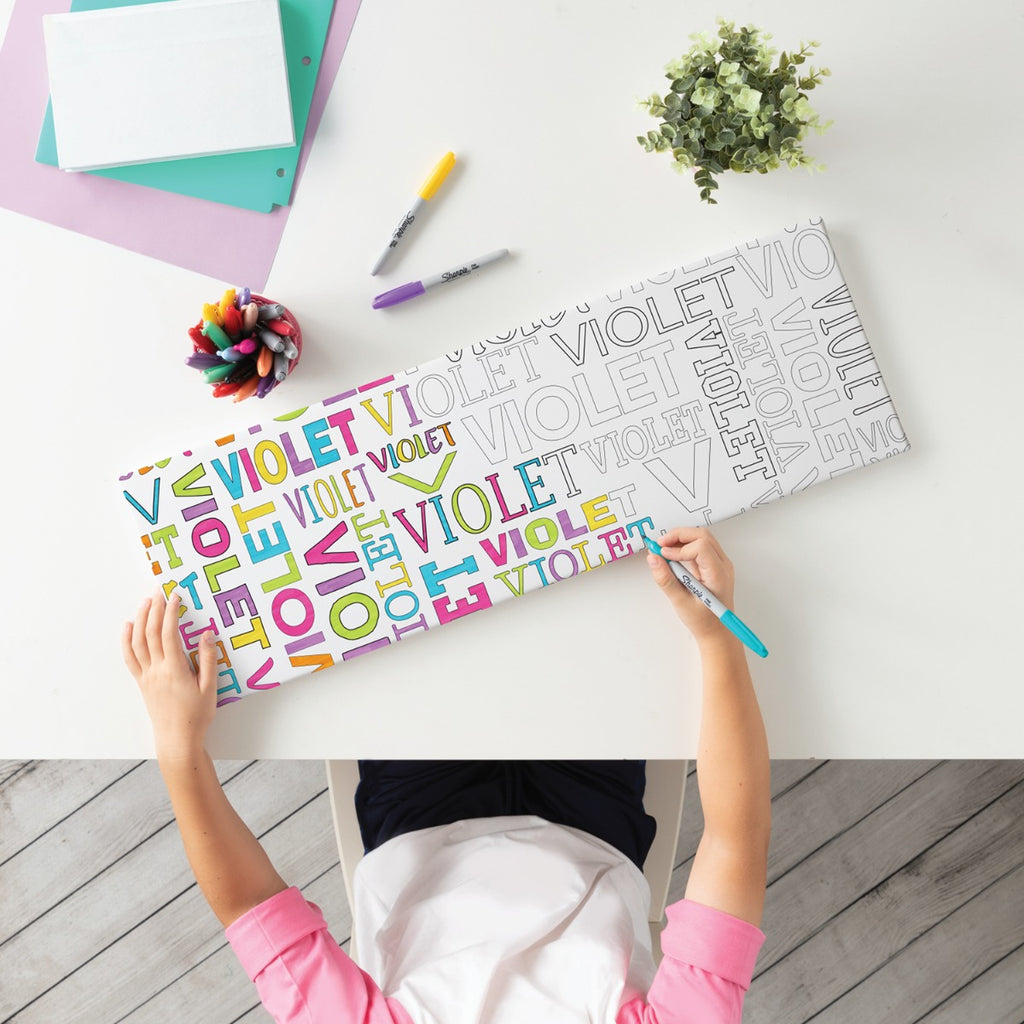 DIY Name Pattern 10x30 Gallery Style Canvas – Personalized Planet