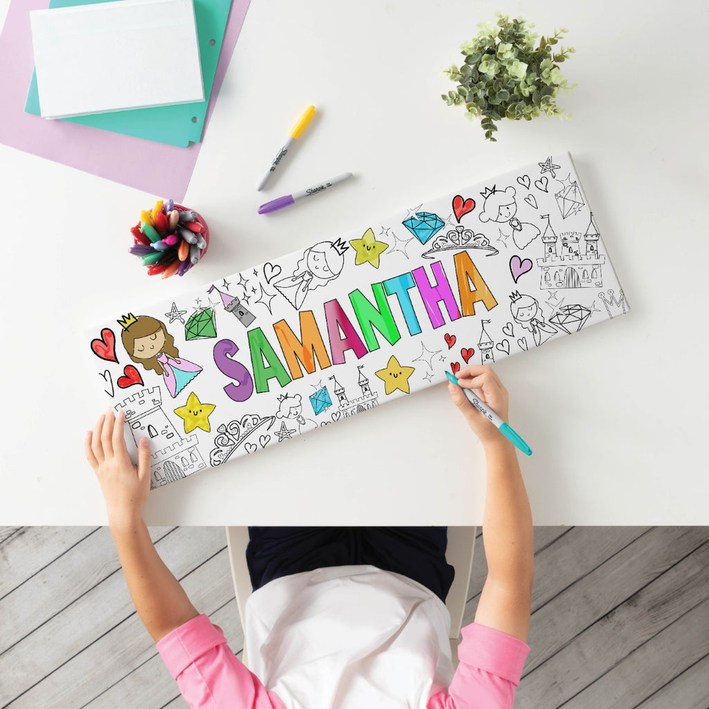 DIY Princess 10x30 Gallery Style Canvas – Personalized Planet