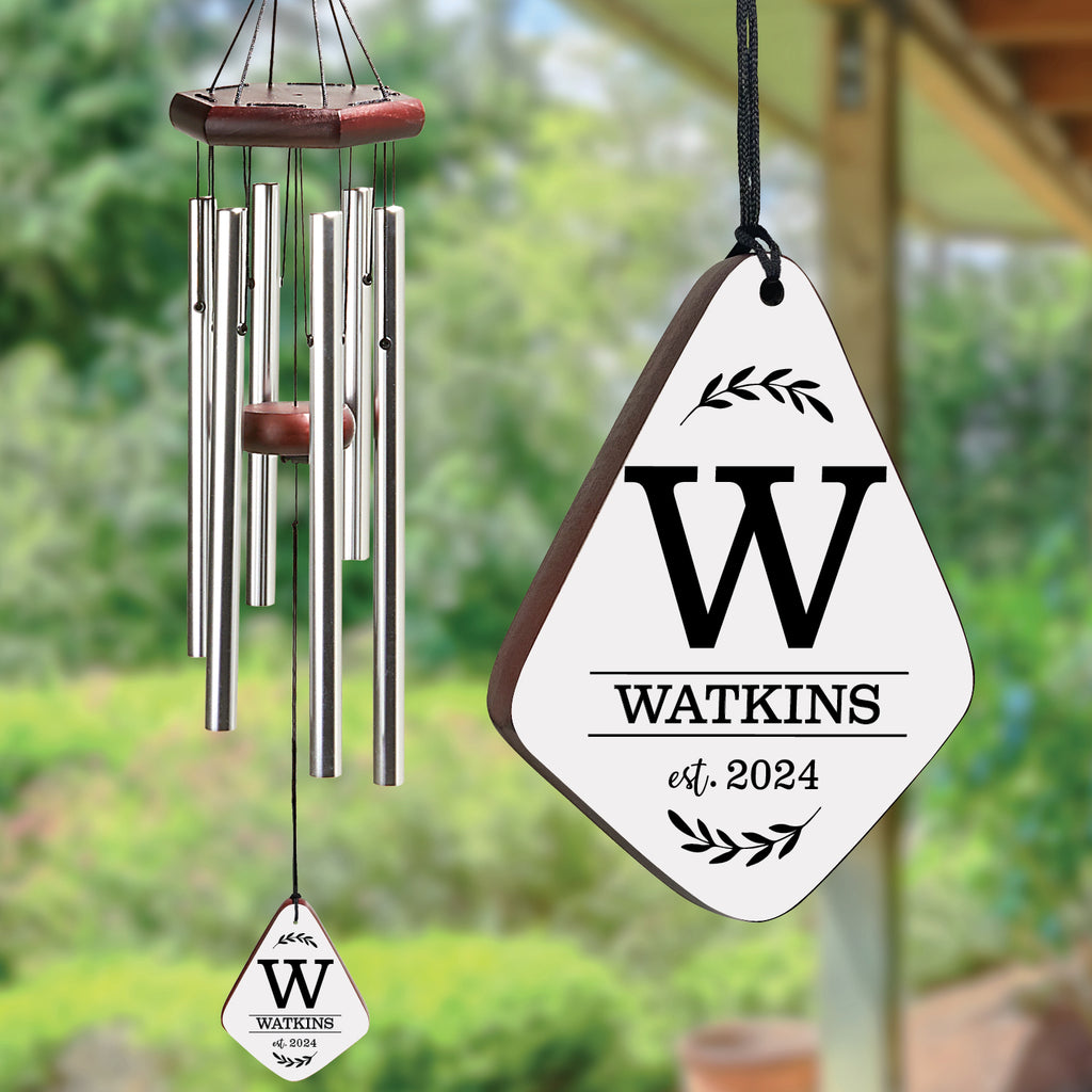 Name and Initial Wind Chime – Personalized Planet