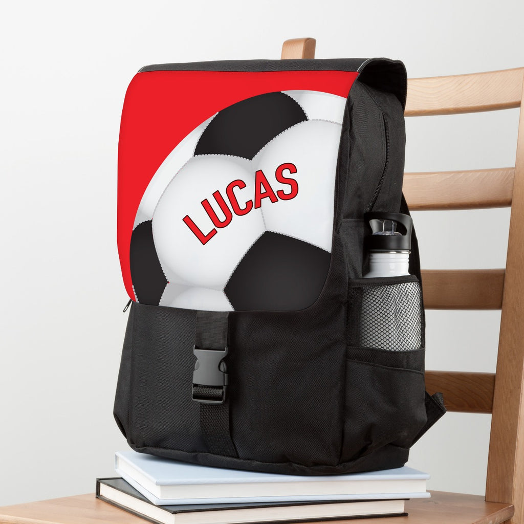 Red Soccer Ball Backpack – Personalized Planet
