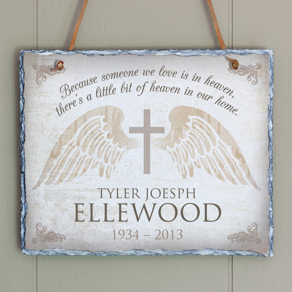 Memorial Cross Personalized Wall Slate – Personalized Planet